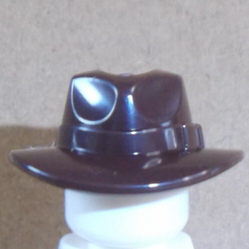 LEGO Minifigure Headgear Fedora Hat Dark Brown | eBay UK