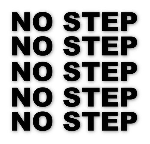 2 Sets of 5 "No Step" sticker decals for Aircraft Agriculture Farming ...