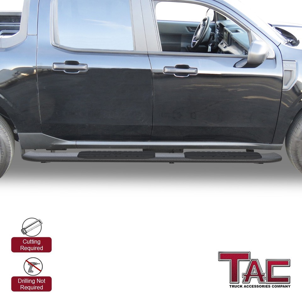 For 22-25 Ford Maverick Texture Black 4.25" Side Steps Nerf Bars ...