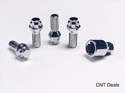 Set of 14x1.25 28mm Chrome Wheel Lug Bolt Locks Mini Cooper Countryman ...