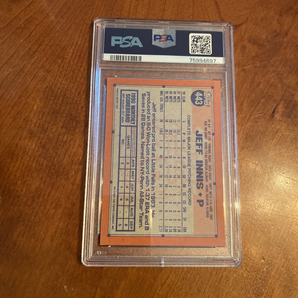 1991 Topps Desert Shield #443 JEFF INNIS PSA 8 METS AUTHENTIC | eBay