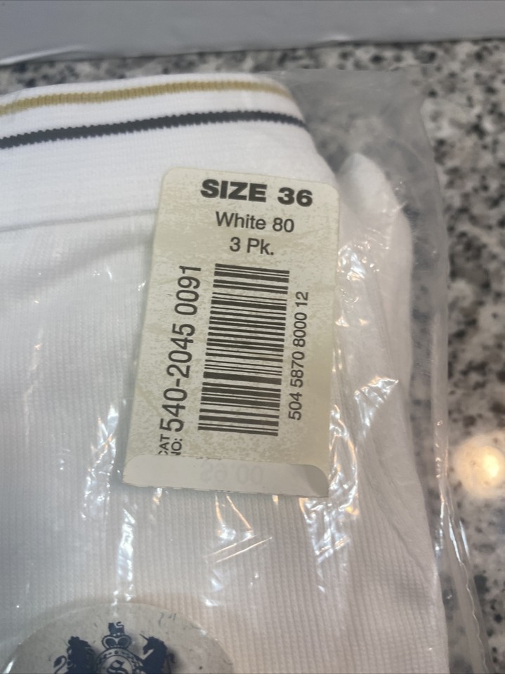 Vtg Stafford 3 Pack 100% Cotton Full Cut Briefs Size 36 Whitey Tighties ...