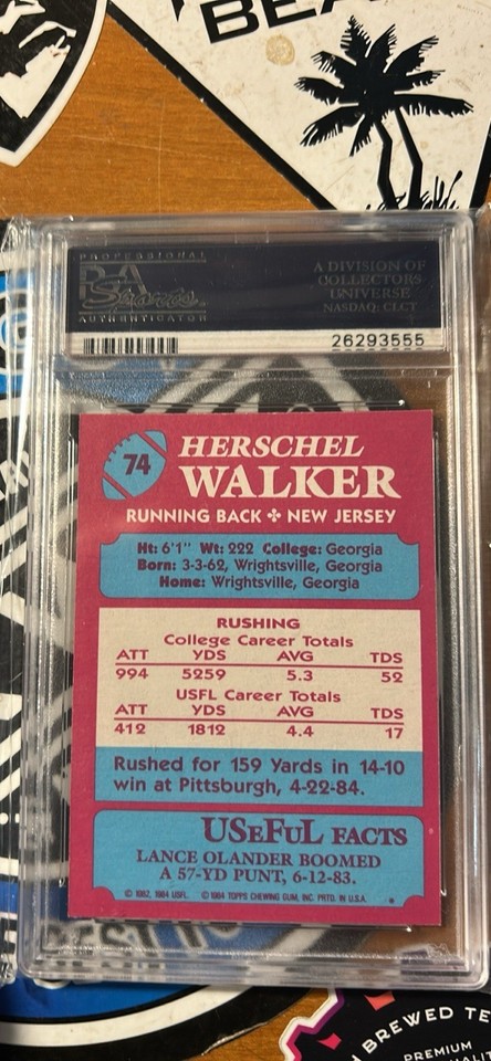 1984 And 1985 Herschel Walker Topps USFL lot PSA 9 Rookie Card | eBay