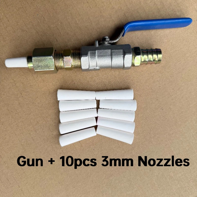 Valve Type Sand Blasting Gun with 10pcs Nozzle for 5/10/20 Gallon ...
