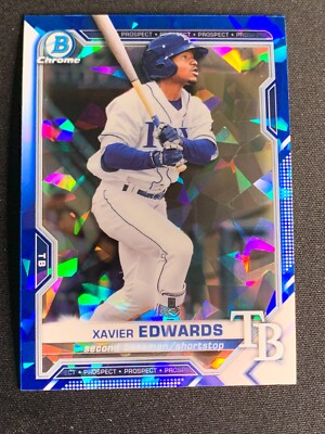 XAVIER EDWARDS #BCP-101 - 2021 BOWMAN CHROME SAPPHIRE - RC ROOKIE | eBay