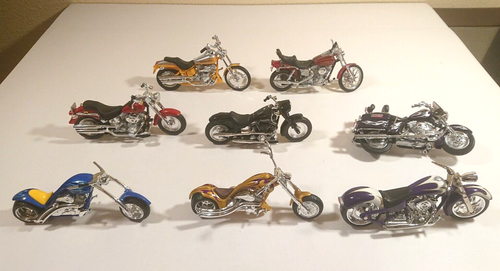 Lot of 8 Maisto Die Cast Motorcycles 3 Choppers 5 Harley Davidson | eBay
