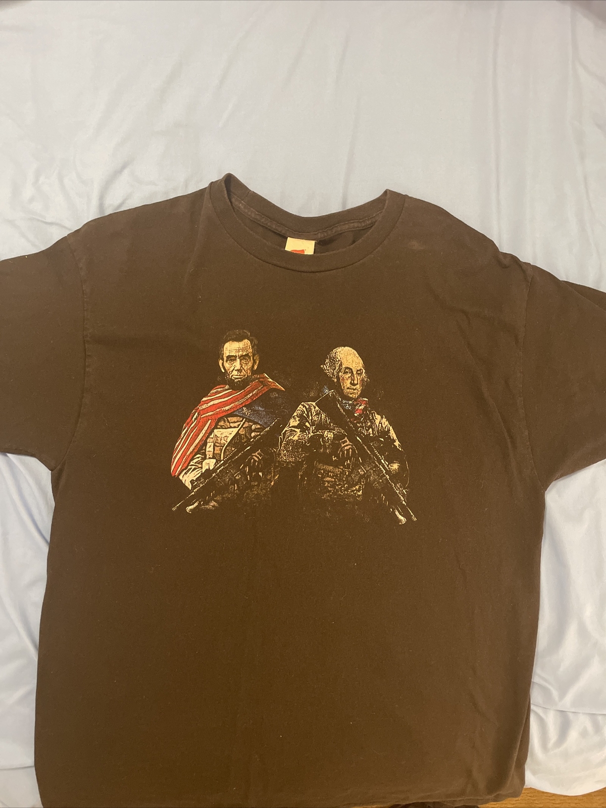 Abraham Lincoln George Washington Rifle T-shirt - Gem