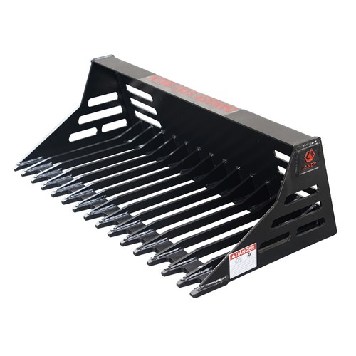 Landy Skid Steer Mini Track Loader Rock Rake Bucket, Fit Mini Skid ...