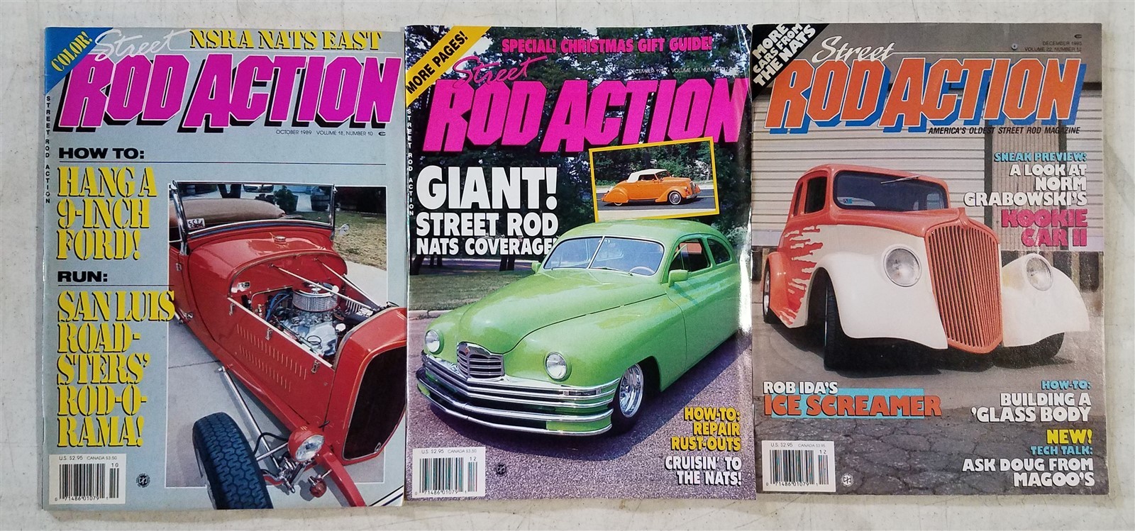 Street Rod Action Magazine - Lot of 3 - 1989 thru 1993 - Hot Rods ...