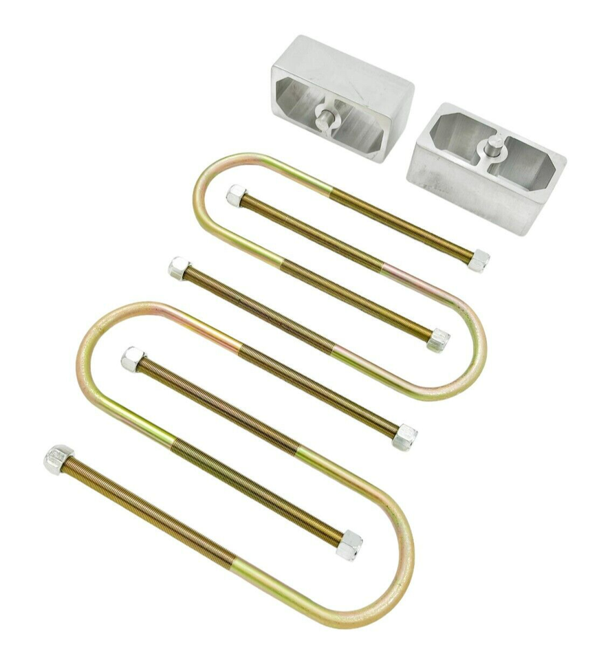 Pair 2" Inch Aluminum Extruded Leaf Spring Lowering Blocks w/ U-Bolt ...