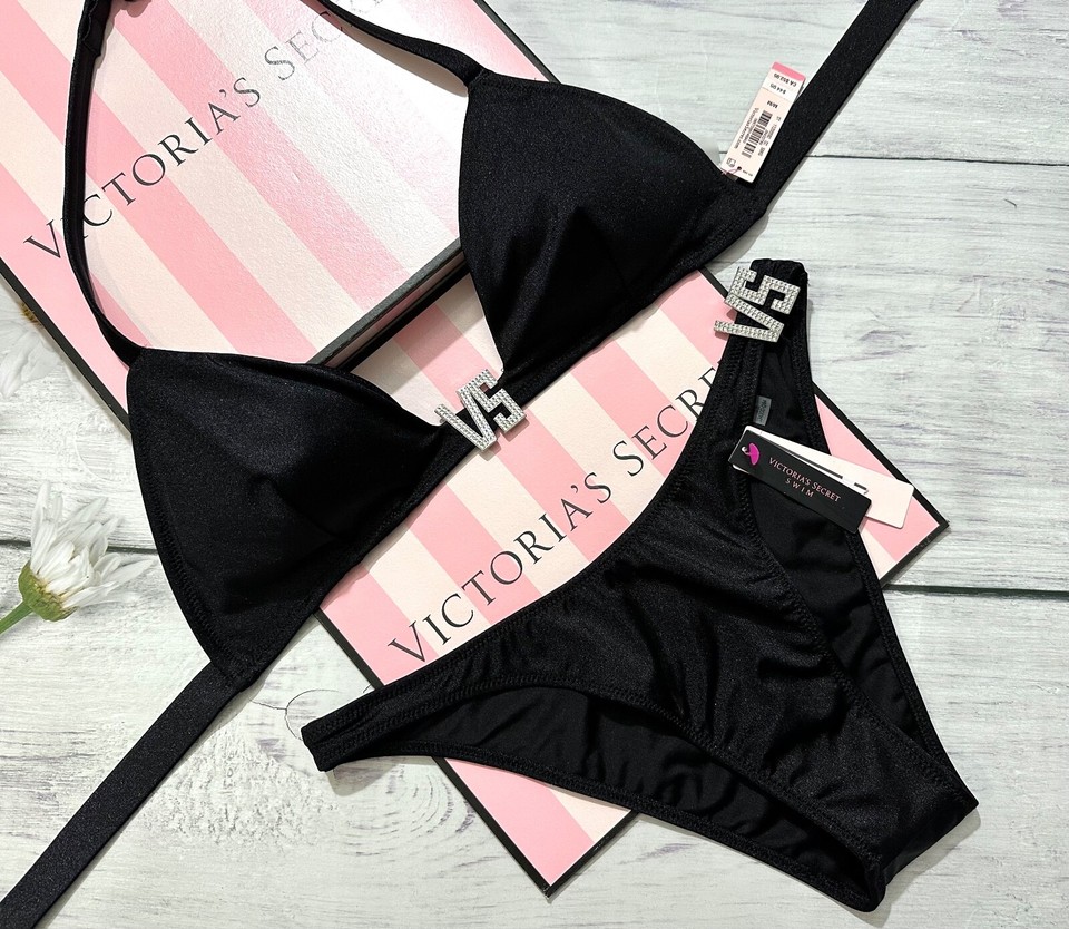 Victoria's Secret Swim VS Shine Hardware Bikini Swim Brazilian Set S M ...