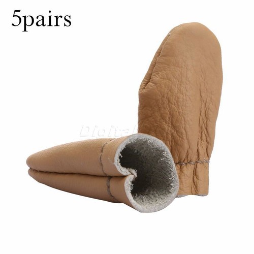 25Pair Thumb Index Finger Leather Needle Sewing Craft Guard Protector ...