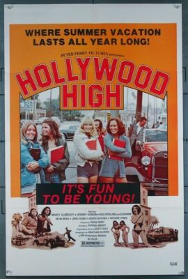 HOLLYWOOD HIGH (1976) 1975 Movie Poster (27x41) Marcy Albrecht Sherry ...