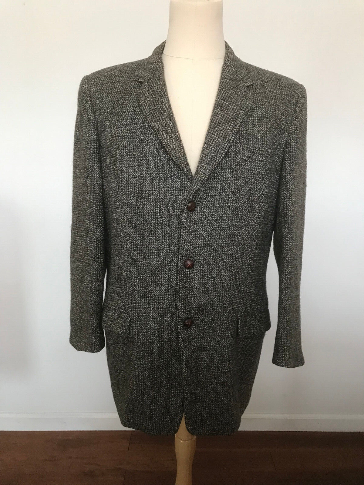 men's 44 ALEXANDRE of Saville Row Excellent Vintage Harris Tweed Jacket ...