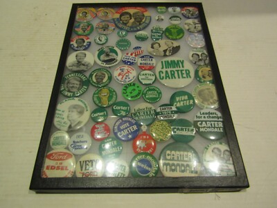 HUGE LOT VINTAGE POLITICAL PINS PINBACK PRESIDENT ELECTION CAMPAIGN ...