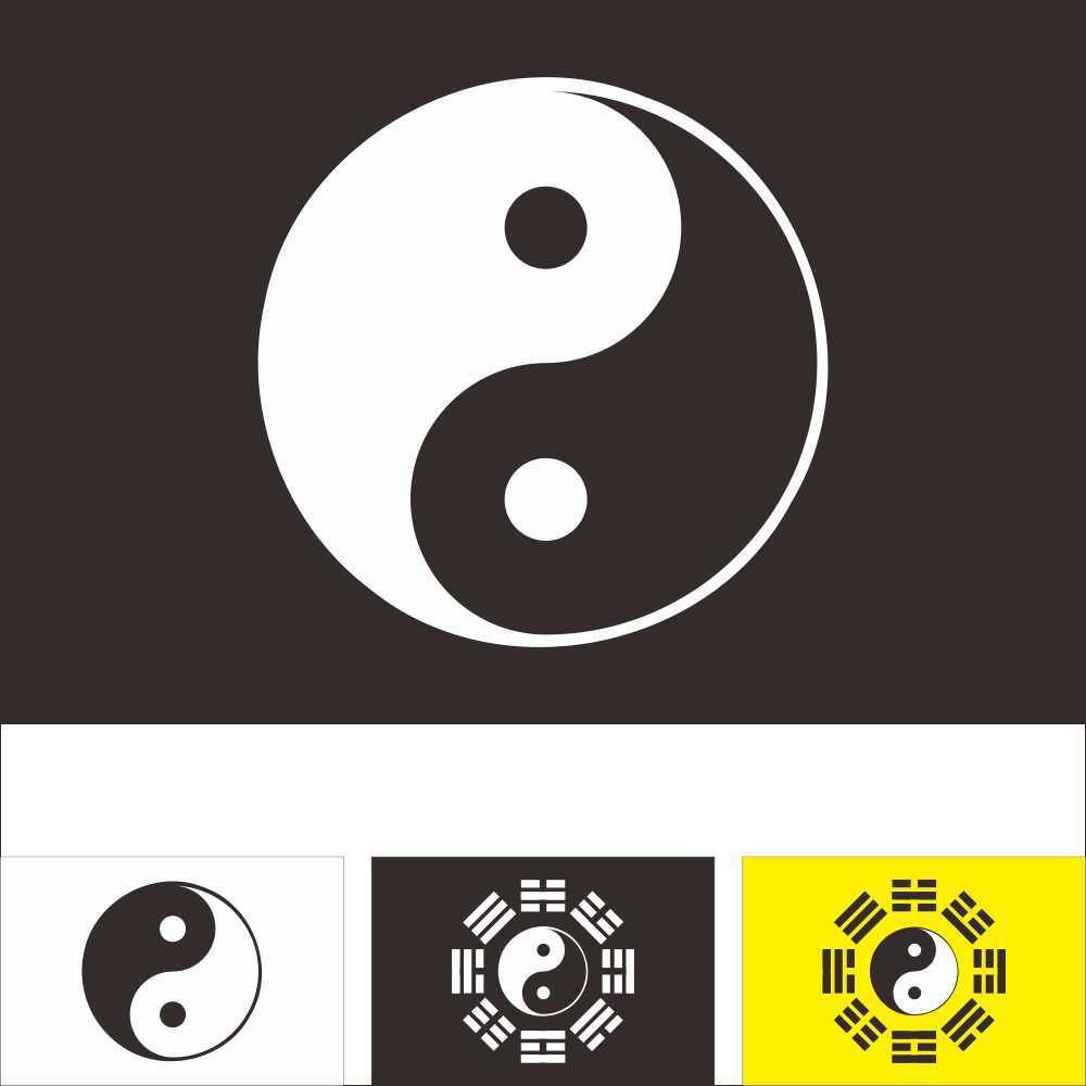 Taoism Flag Yin Yang Ren Yoga Pakua 3X2FT 5X3FT 6X4FT 100D Polyester ...