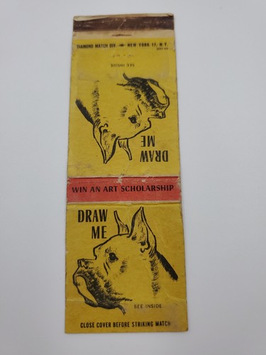 Art Instruction Schools Draw Me Dog Matchbook Cover | eBay