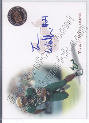 trae williams rc rookie draft auto autograph south florida usf bulls ...