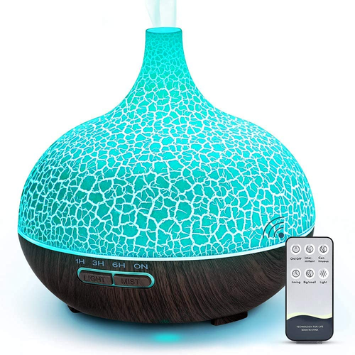 550Ml Mist Humidifier Essential Oil Diffuser Crack Design 7 LED color ...