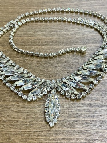 Vintage Weiss Rhinestone Choker Necklace 16” Excellent Condition So ...