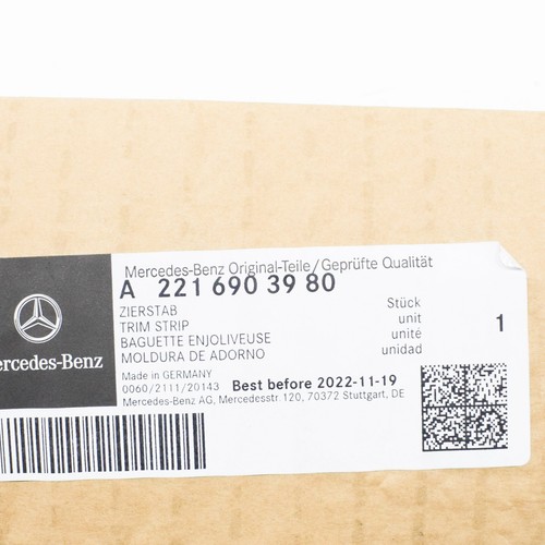 NEW MERCEDES-BENZ S-CLASS W221 LEFT WING FENDER MOLDING TRIM ...