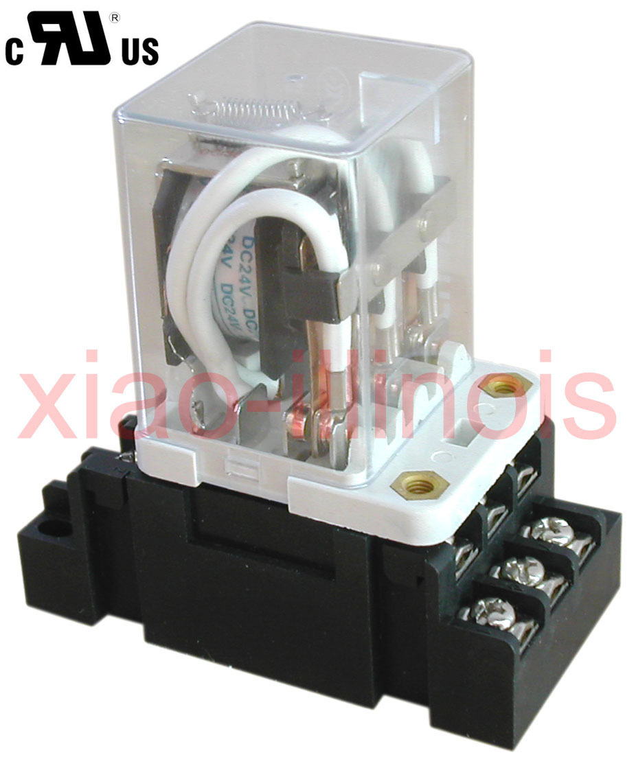 New JQX-38F 120VAC 11 Pin 3PDT Coil Power 40A Relay With Socket ...