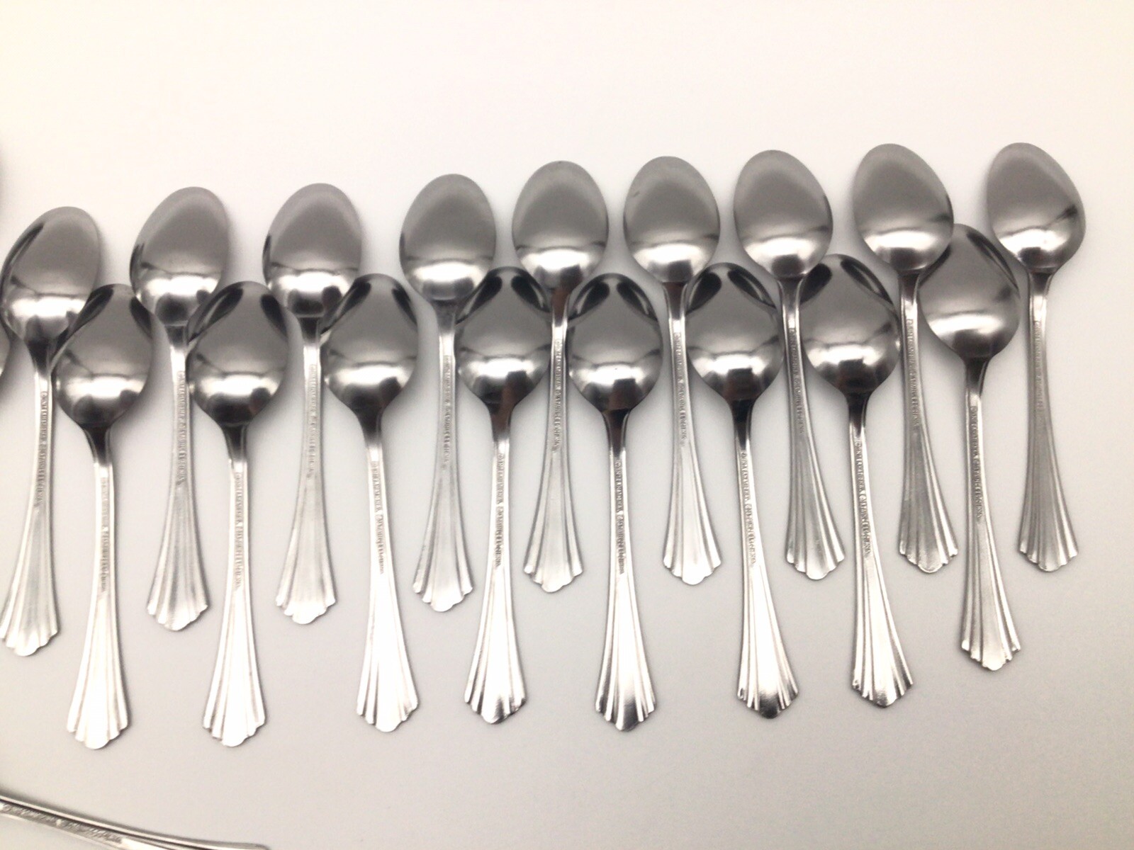 International Silver Symmetry Freemont Stainless Flatware Lot Teaspoons Spoons | eBay