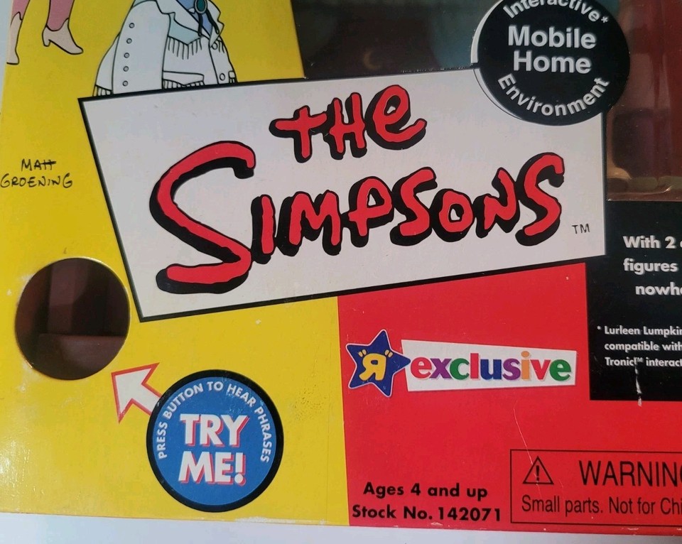NIB 2002 Simpsons Playset Mobile Home Lurleen Colonel Homer Toy R Us ...
