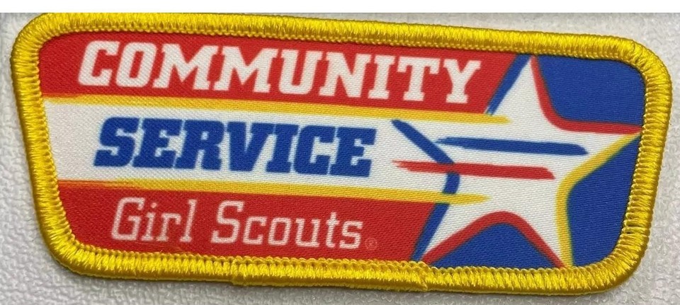 Girl Scouts Community Service STAR Printed Fun Patches Badge SCOUT ...