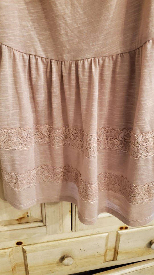 Torrid Blush Pink Babydoll Tank Top, Spaghetti Strap, Lace Trim (Size 2 ...