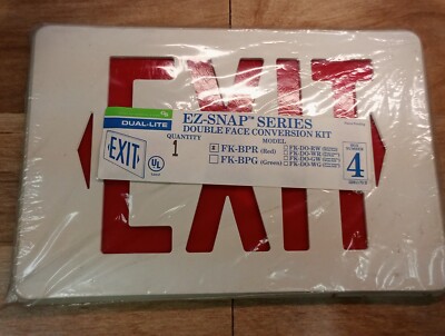 Dual Lite EZ-SNAP FK-BPR Exit Sign | eBay