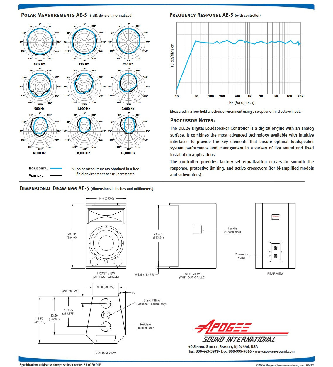 PAIR of Apogee AE-5 Arrayable Loudspeaker System Speakers | eBay