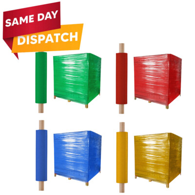 Color Pallet Wrap Stretch Shrink Wrapping Roll Blue Red Green Yellow ...