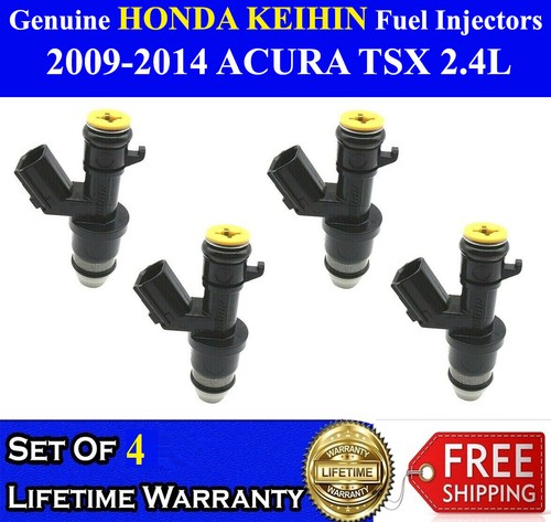 Genuine Set of 4 KEIHIN Honda Fuel Injectors For 2009-2014 ACURA TSX 2 ...
