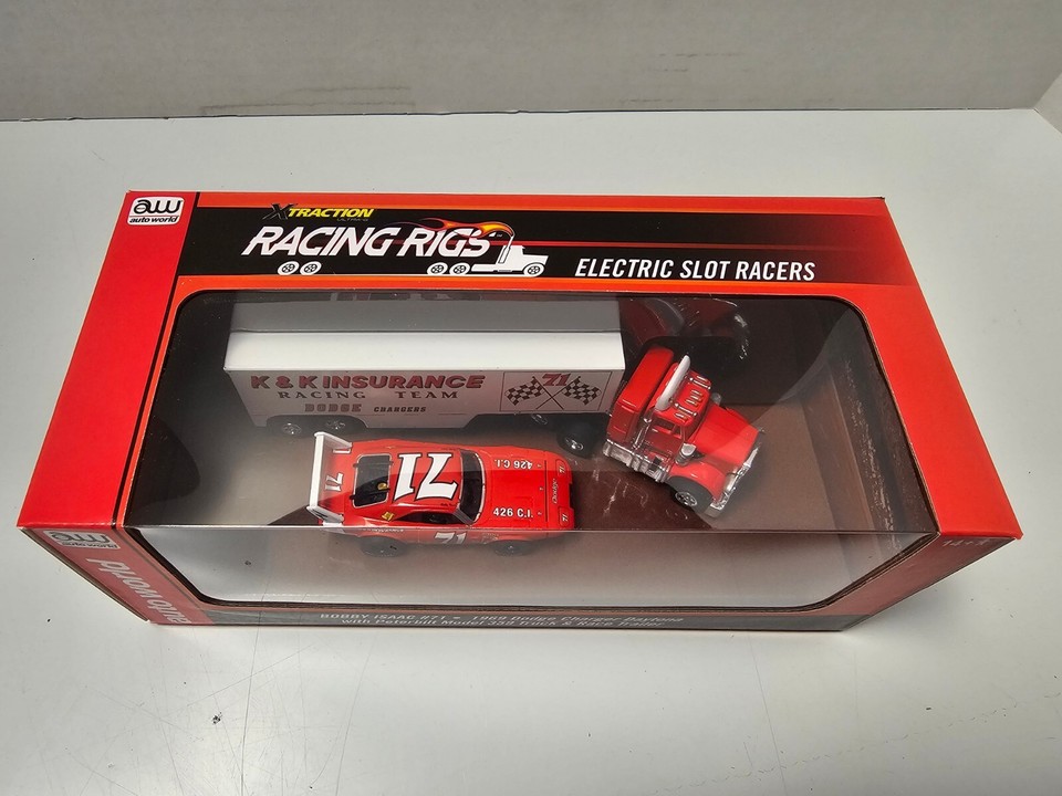Auto World HO Scale Slot Car NIB Bobby Isaac #71 1969 Dodge Charger ...