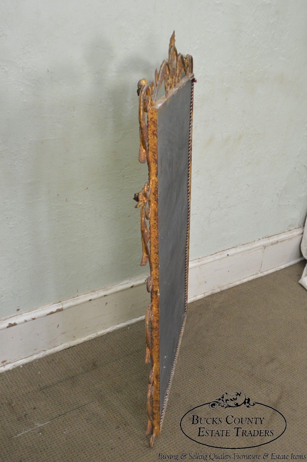 Rococo Style Italian Gilt Metal Frame Wall Mirror | eBay