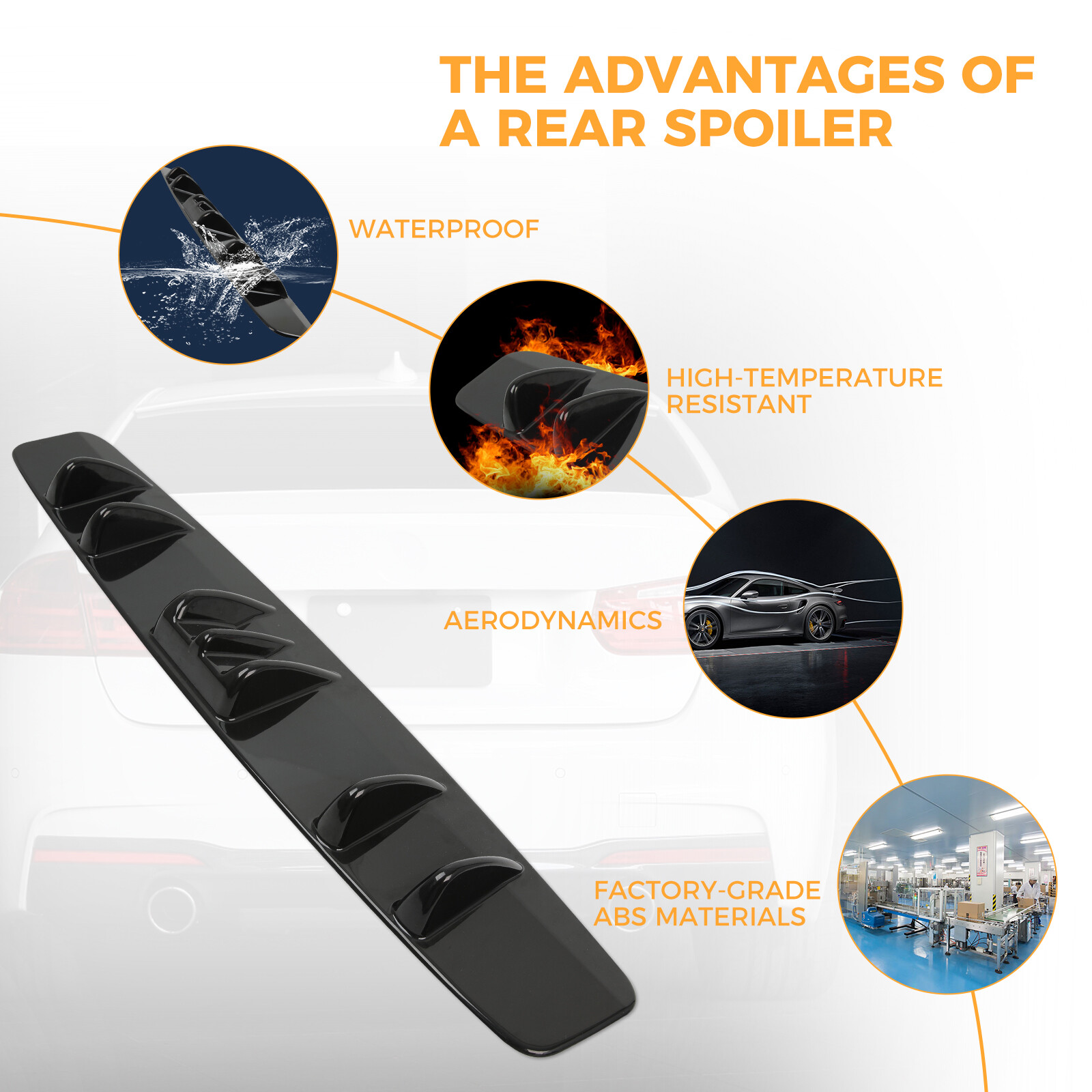 For Vauxhall Corsa VXR ABS Rear Diffuser Fins Lip Spoiler Lower Bumper ...