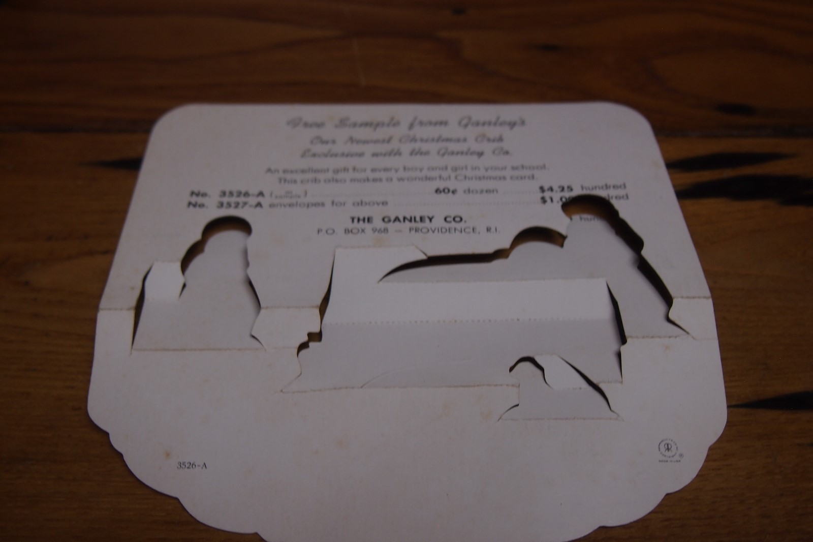 Vintage Christmas Decoration – Sales Sample Nativity Crib Card | eBay