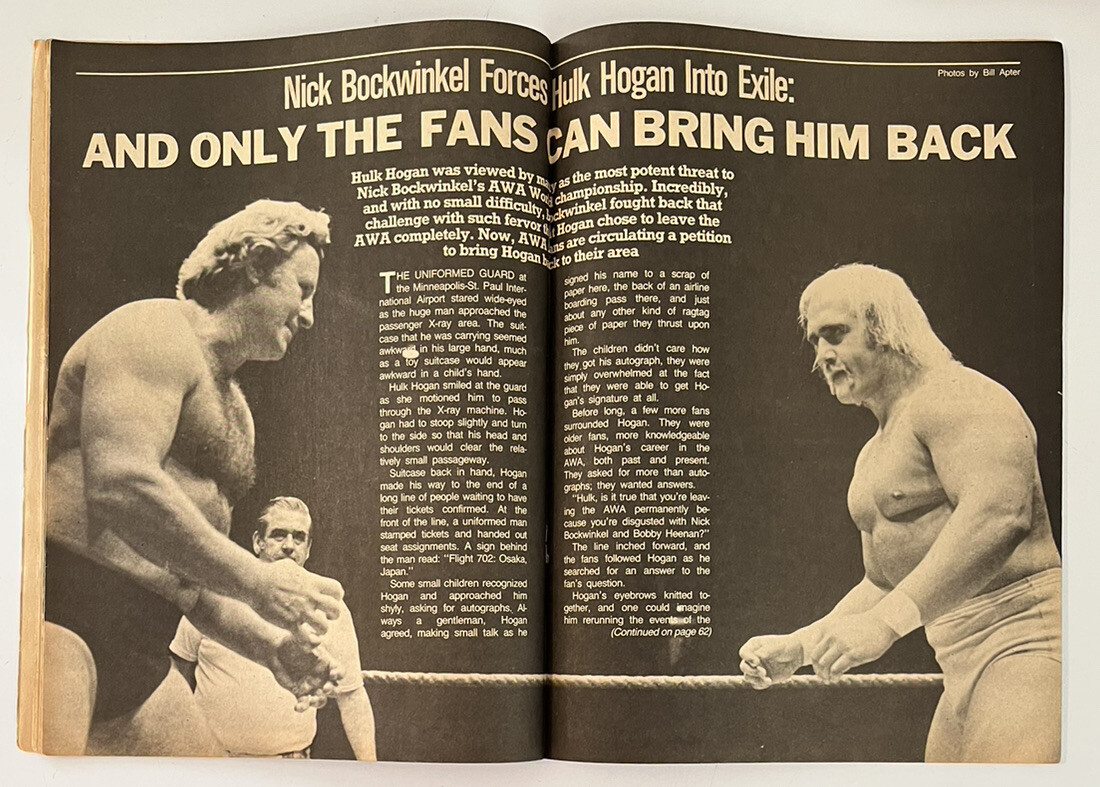 1983 THE WRESTLER MAGAZINE - HULK HOGAN COVER / BLACKJACK MULLIGAN ...
