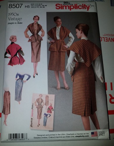 Simplicity Patterns 8507 H5 Misses' Vintage Skirt and Stole Sizes 6-14 ...