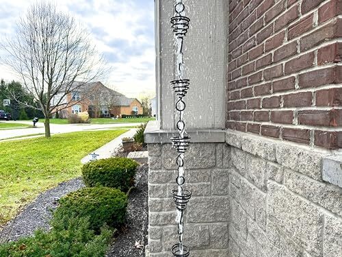 Rain Chains, Roof Gutter Downspout Channel, Rainwater Catcher/Diverter ...