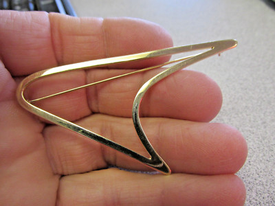 New Modern Boomerang 14k Gold Pin or Brooch Make Offer | eBay