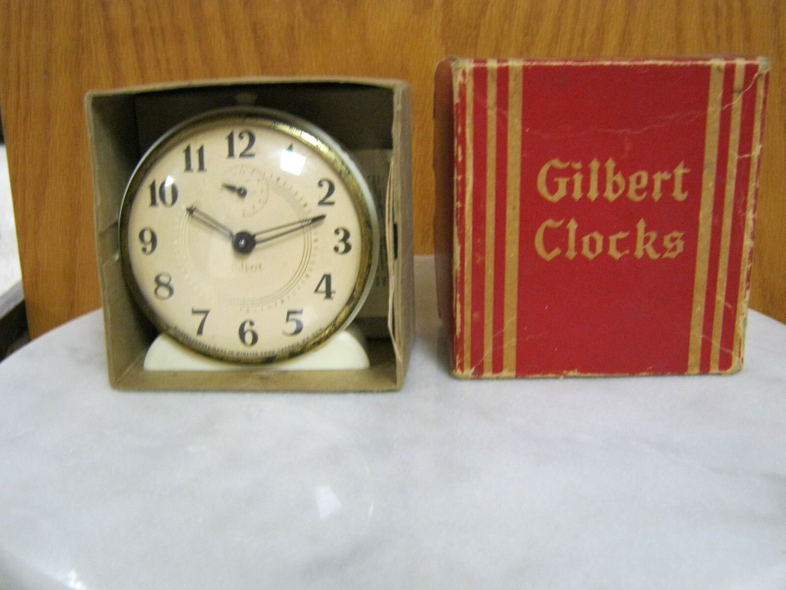 Gilbert Alarm Clock celluloid case in it's original box | eBay
