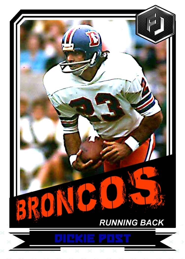 ACEO DICKIE POST DENVER BRONCOS CUSTOM HAND MADE ART CARD | eBay