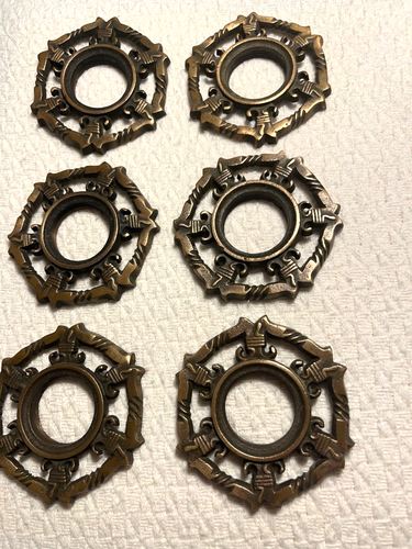6 Antique Cast Bronze Bobeches Socket Covers for UNO Sockets | eBay