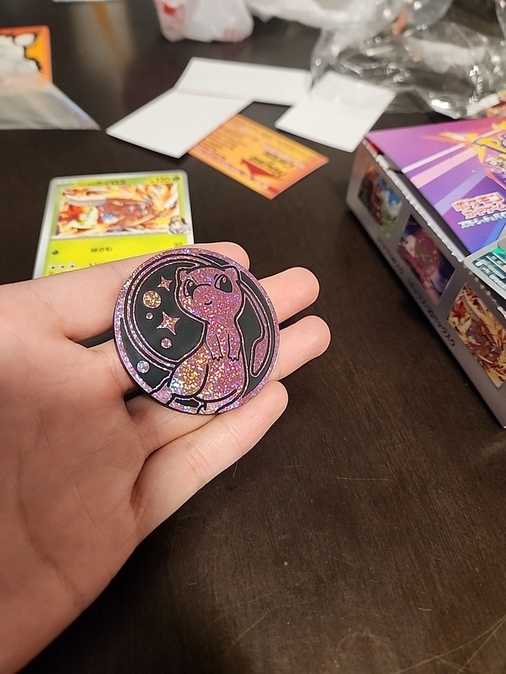 Mew Pink Metallic Coin Pokemon TCG Scarlet & Violet 151 Ultra Premium ...