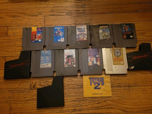 LOT OF NINTENDO NES GAMES 9 Total ZELDA , CONTRA , SHORT ORDER ...