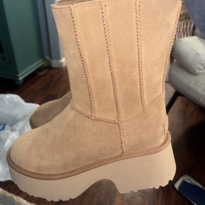 UGG Women's Classic Twin Seam Heights Chestnut SuedePlatform Boot ...