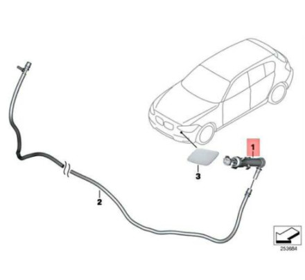BMW 2 CABRIO F23 FRONT LEFT HEADLIGHT TELESCOPING NOZZLE 61677430899 NO ...