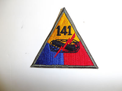 b0605-141 WWII US Army Armored Tank Battalion Triangle patch 141st PC7 ...